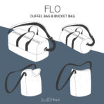 Flo duffel bag & bucket bag – pdf sewing pattern English – WISJ Designs